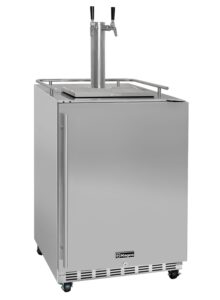 kegco kegerator 24" wide dual tap stainless steel commercial beer dispenser hk38ssc-2