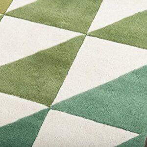 Novogratz by Momeni Rugs Delmar Collection Agatha Side Triangles Area Rug, 5'0" x 8'0", Lime Green (DELMADEL-6LIM5080)