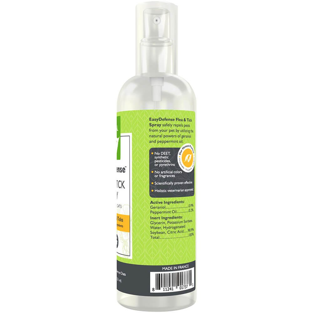 Only Natural Pet EasyDefense Flea and Tick Spray for Dogs and Cats - Natural Active Ingredients Geraniol and Peppermint Oil to Naturally Repel Fleas & Ticks - 8.5 oz Bottle