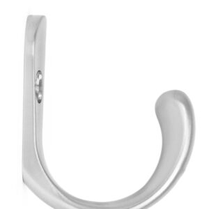 BIRDROCK HOME Simple Wall Mounted Single Hooks - 5 Pack - Single Kitchen Towel Hook - Small - Brushed Nickel Towel Robe Hat Coat Hook