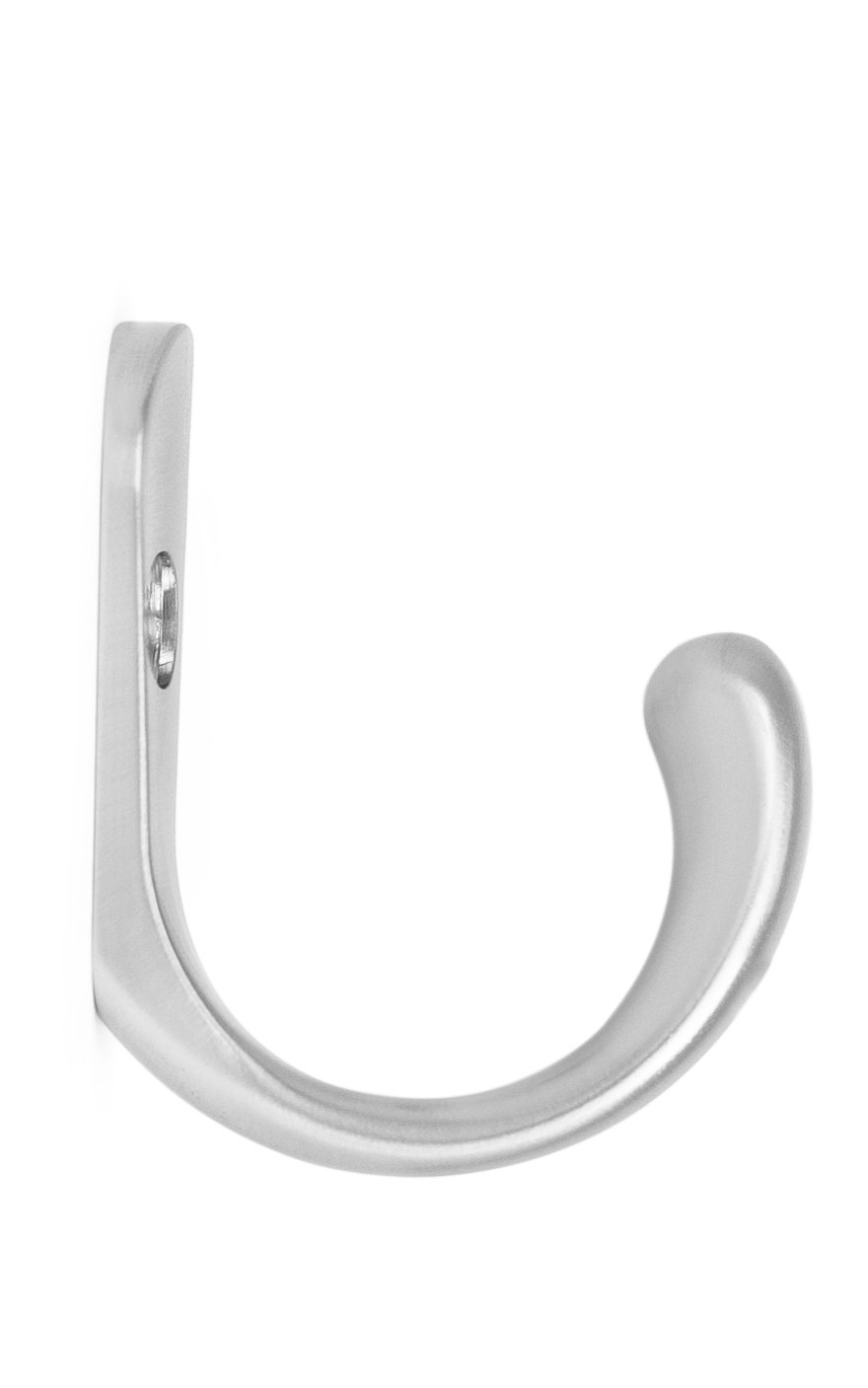 BIRDROCK HOME Simple Wall Mounted Single Hooks - 5 Pack - Single Kitchen Towel Hook - Small - Brushed Nickel Towel Robe Hat Coat Hook