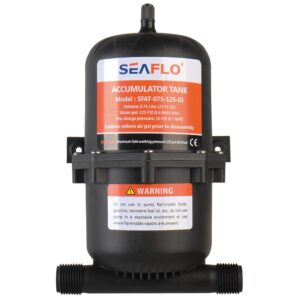 seaflo 0.75/1.0 liter pressurized accumulator tank