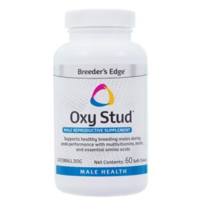 revival animal health breeder's edge oxy stud- male performance supplement- for small dogs & cats- 60ct soft chews