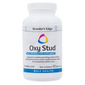 Revival Animal Health Breeder's Edge Oxy Stud- Male Performance Supplement- for Small Dogs & Cats- 60ct Soft Chews