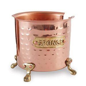 mud pie kitchen sponge holder caddy, copper