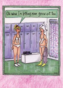 letting them grow out - oatmeal studios funny feminine birthday card