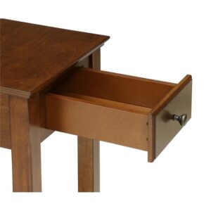 Acme Bertie 1-Drawer Wooden End Table with Bottom Shelf in Walnut