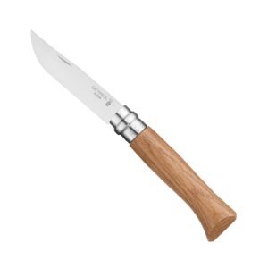 opinel no. 8 - stainless steel knife - oak handle