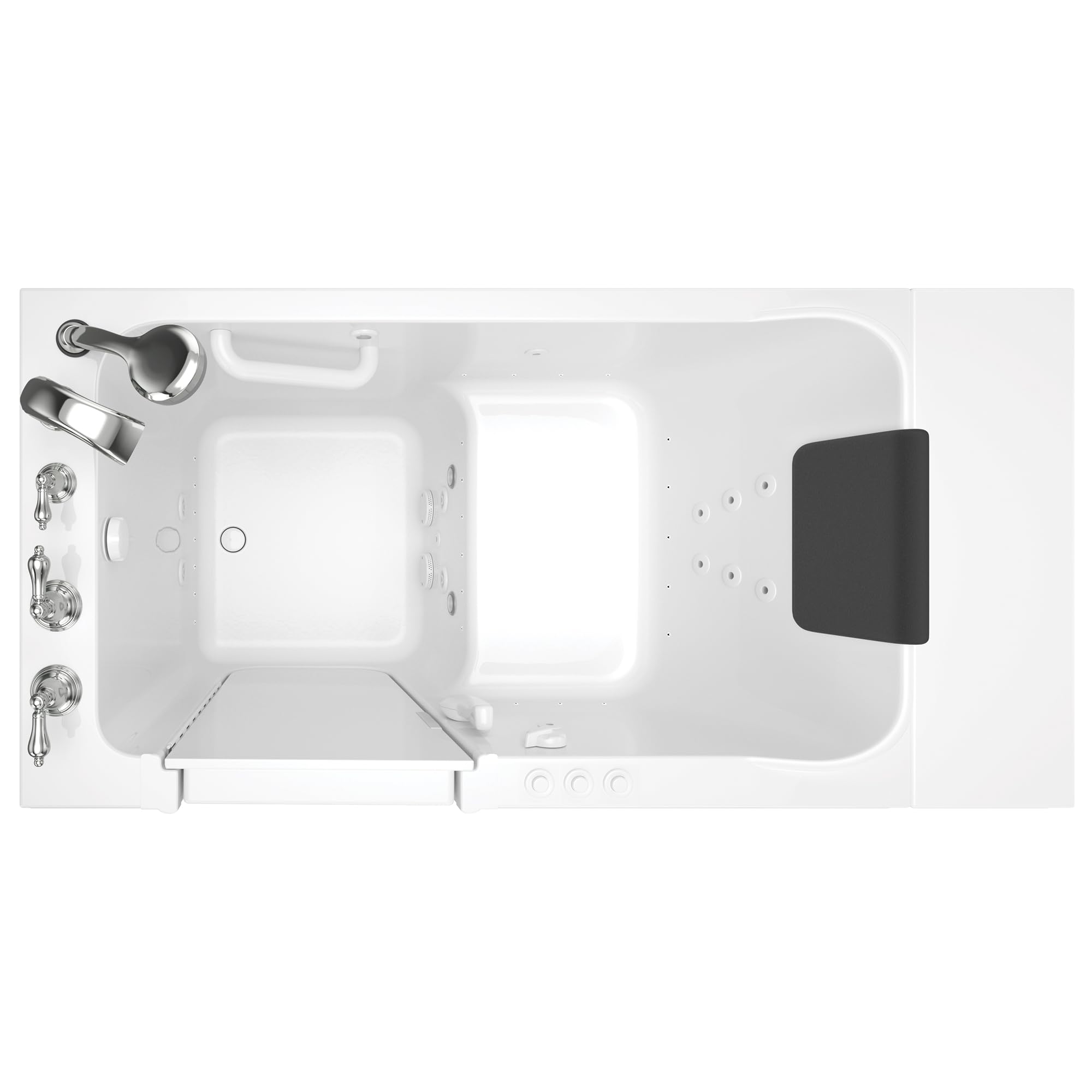 American Standard 3051.119.CLW Acrylic Whirlpool and Air Spa 30"x51" Left Side Door Walk-In Bathtub in White