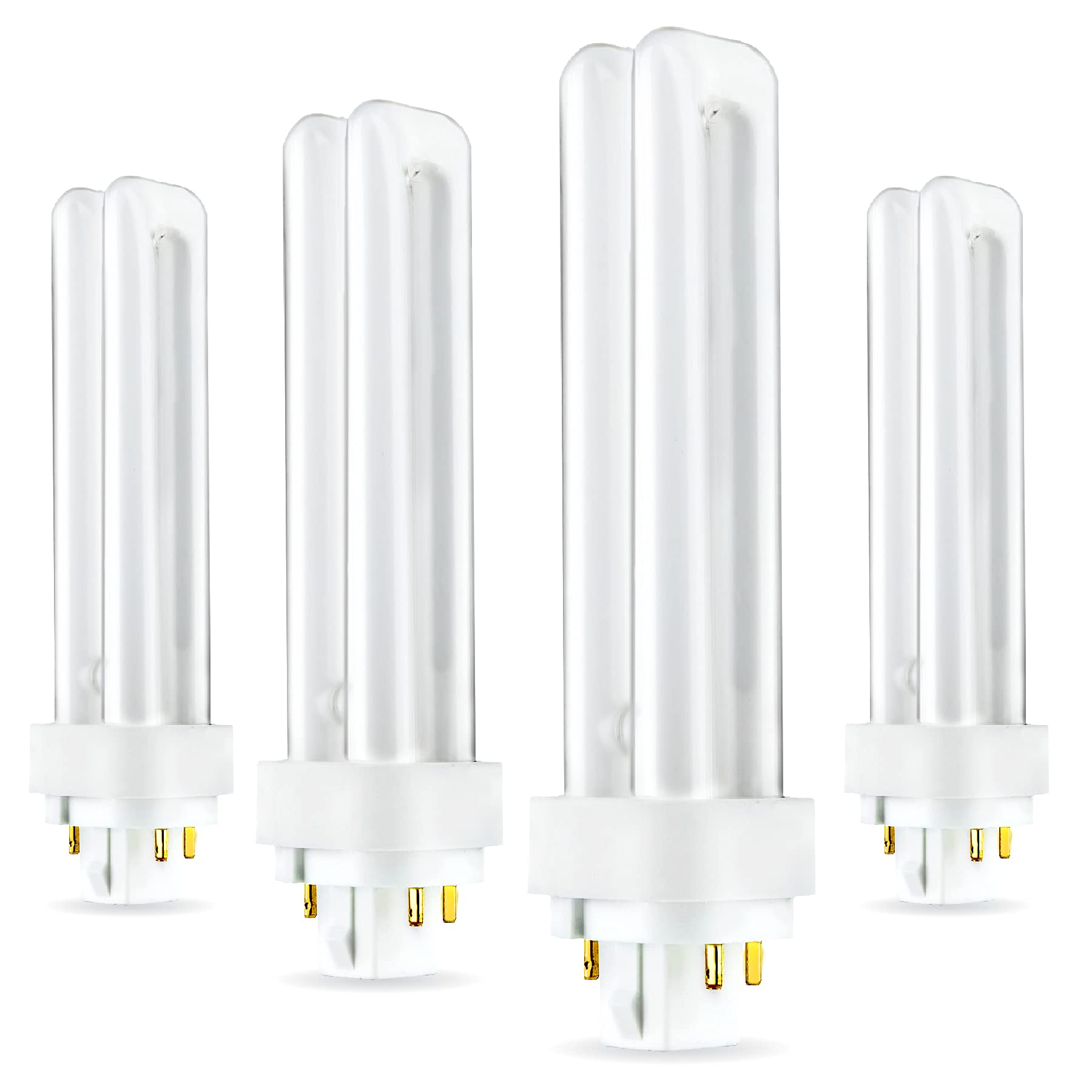 (4 Pack) PLC-13W 835, 4 Pin G24q-1, 13 Watt Double Tube, Compact Fluorescent Light Bulb, Replaces Philips 38327-3, GE 97596 and Sylvania 20671