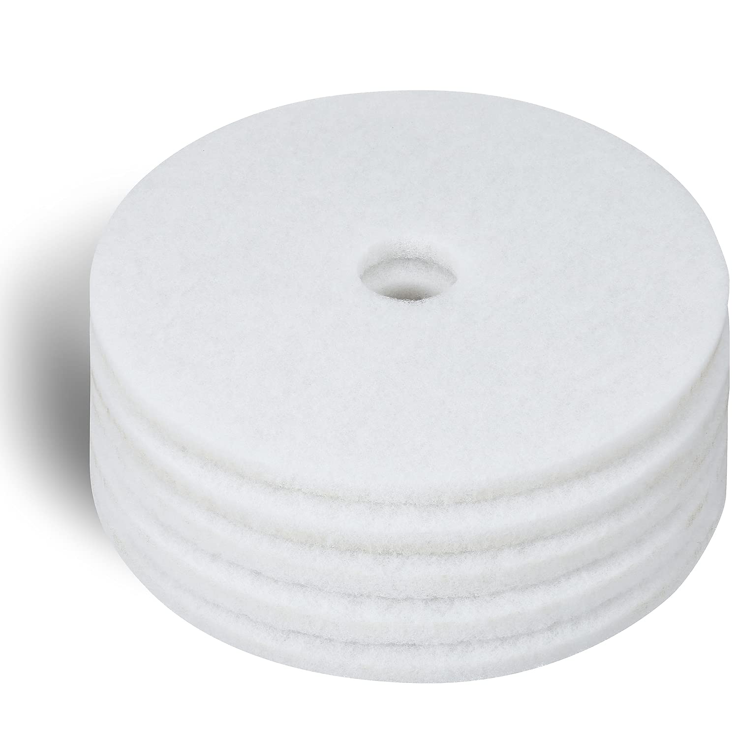 STAPLES Brighton 663605 Floor Polishing Pad 20-Inch 5/Ct White