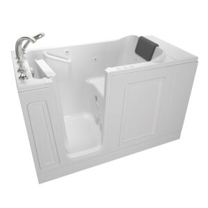 american standard 3051.119.clw acrylic whirlpool and air spa 30"x51" left side door walk-in bathtub in white