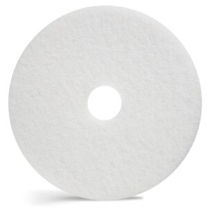 staples brighton 663605 floor polishing pad 20-inch 5/ct white