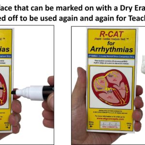 R-CAT for Arrhythmias EKG Pocket Reference Guide – Great Study Card for EKG Interpretation - ACLS and PALS Training – Cardiac Rhythm Interpretation Made Easy