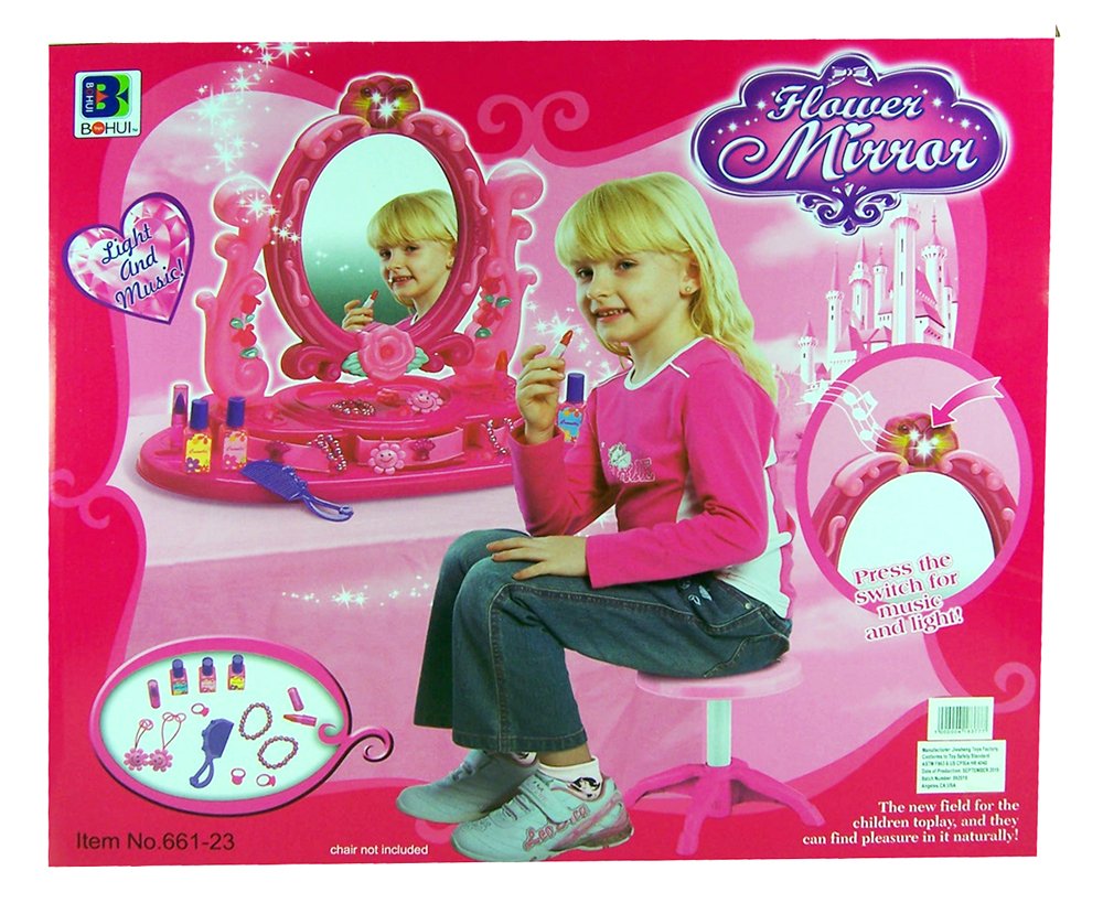 661-23 Toycity Light & Music Mirror Vanity Girls Toy Play Set