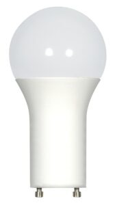 satco s29840 dimmable led a19 light bulb, gu24 base, 9.8w/120v 60w-equivalent, 2700k/800 lumens, frosted white