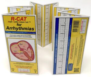 r-cat for arrhythmias ekg pocket reference guide – great study card for ekg interpretation - acls and pals training – cardiac rhythm interpretation made easy