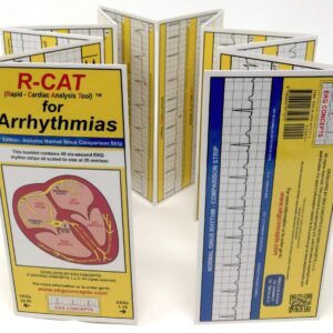 R-CAT for Arrhythmias EKG Pocket Reference Guide – Great Study Card for EKG Interpretation - ACLS and PALS Training – Cardiac Rhythm Interpretation Made Easy