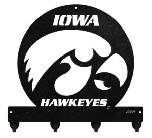 swen products iowa hawkeyes metal key chain hanger - leash holder