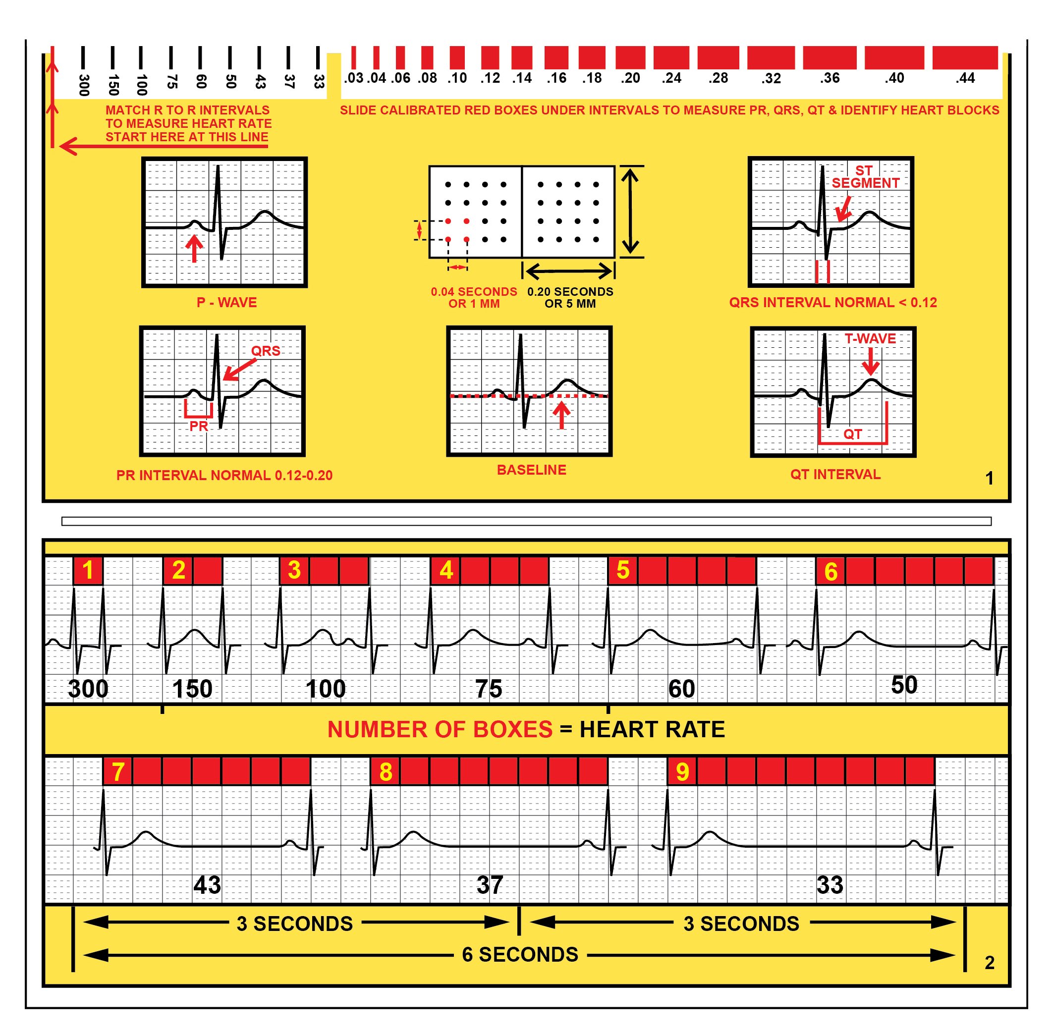 R-CAT for Arrhythmias EKG Pocket Reference Guide – Great Study Card for EKG Interpretation - ACLS and PALS Training – Cardiac Rhythm Interpretation Made Easy