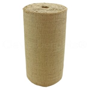 cleverdelights 14" natural burlap - industrial grade - 50 yard roll - tight-weave jute burlap fabric - 14 inch