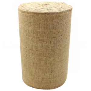 cleverdelights 12" natural burlap - industrial grade - 50 yard roll - tight-weave jute burlap fabric - 12 inch