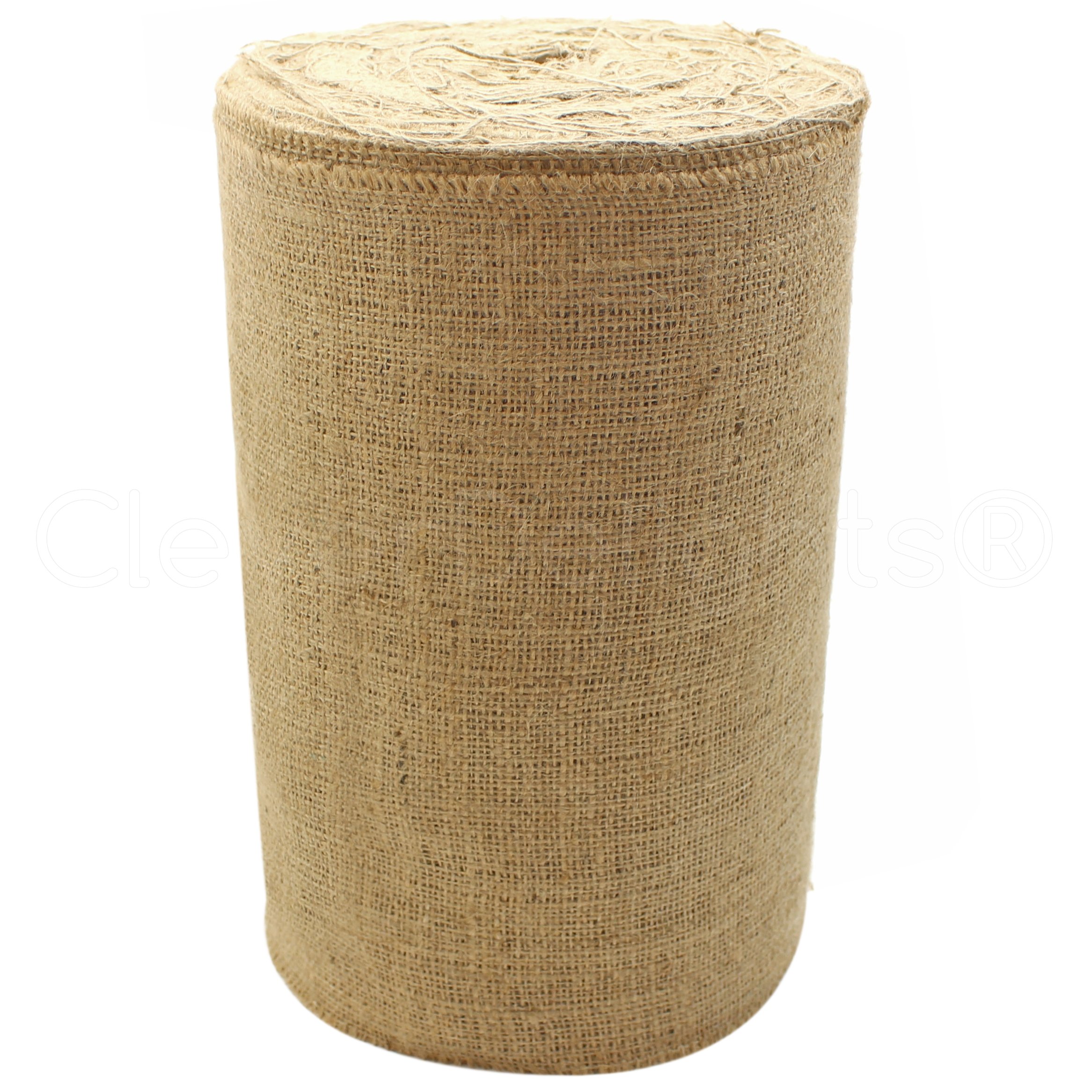 CleverDelights 12" Natural Burlap - Industrial Grade - 50 Yard Roll - Tight-Weave Jute Burlap Fabric - 12 Inch