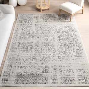 nuloom arlena vintage traditional area rug - 8x12 area rug modern/contemporary grey/ivory rugs for living room bedroom dining room kitchen