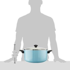 Farberware Promotional Dishwasher Safe Nonstick Stock Pot/Stockpot with Lid - 10.5 Quart, Blue