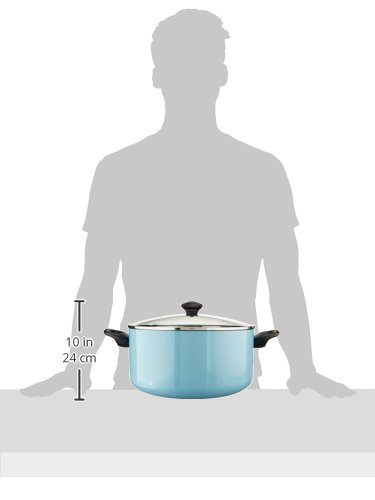 Farberware Promotional Dishwasher Safe Nonstick Stock Pot/Stockpot with Lid - 10.5 Quart, Blue