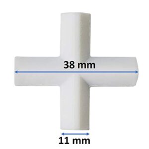 4pcs Large PTFE Stir Bars for Magnetic Stirrer Mixer (2 of Cross Type 38mm x 11mm, 2 of Straight Type 50mm x 10mm)