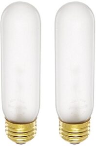 bulbrite 40t10f 40-watt incandescent t10 tubular light, frost (frost - 2 pack)