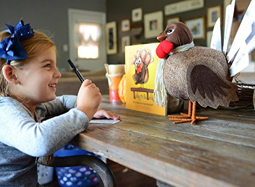 Turkey On The Table Thanksgiving Activity for Kids and Families (Includes Book, Turkey, Pen, & 13 Double Sided Feathers) - Give Thanks & Start a New Holiday Tradition - Doubles as Table Centerpiece