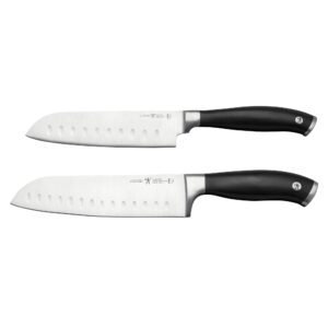 henckels forged elite razor-sharp 2-piece santoku knife set, german engineered informed by 100+ years of mastery