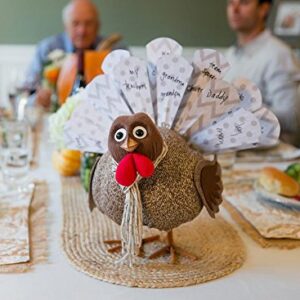 Turkey On The Table Thanksgiving Activity for Kids and Families (Includes Book, Turkey, Pen, & 13 Double Sided Feathers) - Give Thanks & Start a New Holiday Tradition - Doubles as Table Centerpiece