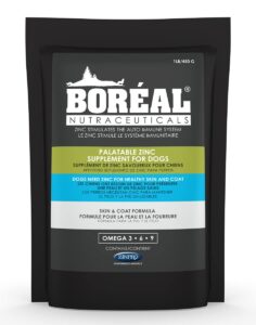 boréal palatable zinc supplement for dogs 16 oz re-sealable bag