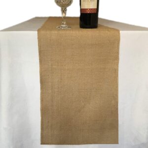 100% Natural Jute Burlap Table Runner 12" X108''- Rustic Wedding Party Decoration Table Runner Decoration - Dining Table Runner Roll - Kitchen Table Runner - Baby Shower Reception Jute Table Runner