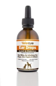 vetercure ear drops for any pet- relieve your pet from ear and reduce odor in just one week-100% natural formula tasted for its quality & effectiveness