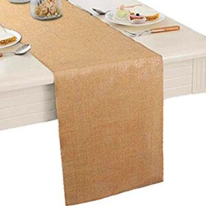 100% natural jute burlap table runner 12" x108''- rustic wedding party decoration table runner decoration - dining table runner roll - kitchen table runner - baby shower reception jute table runner