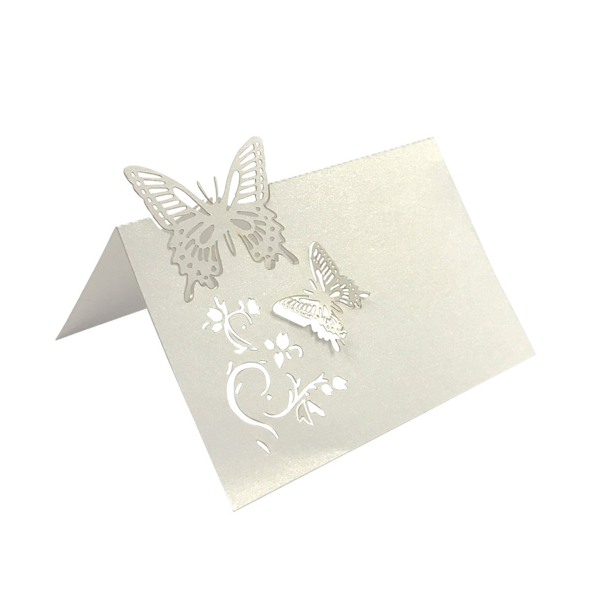 allydrew Butterflies Wedding Decor Table Name Place Cards (Set of 50)