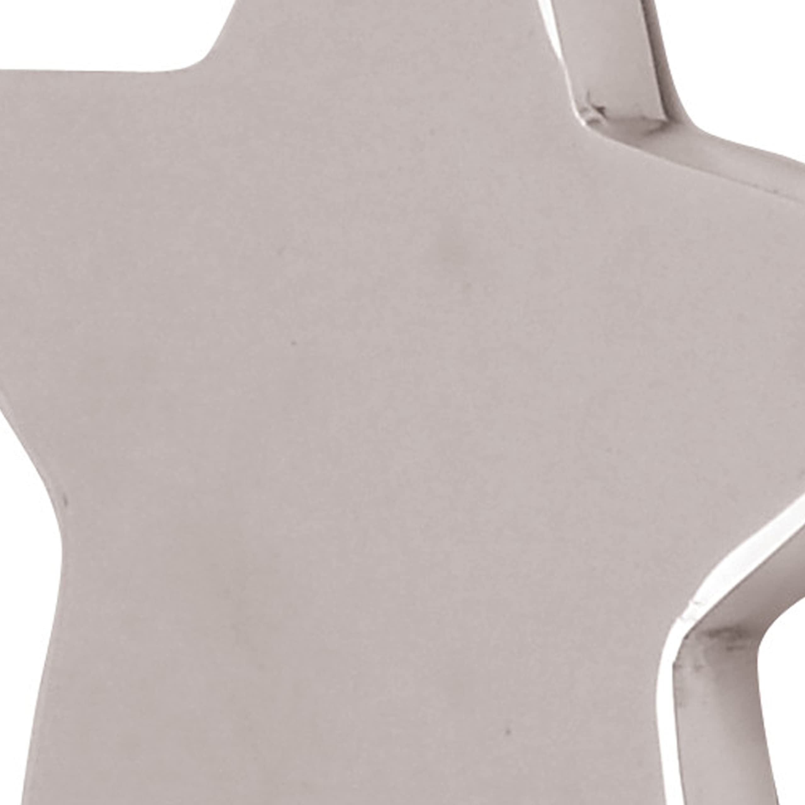 Deco 79 90882 Stainless Steel Star Wall Hooks (Set of 2), 6" x 9", Silver