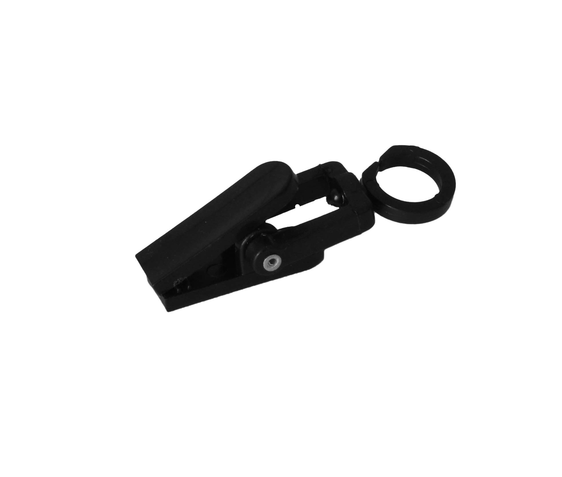 NAHANCO CC2B Plastic Swivel Rotating Clever Clip, 2”, Black (Pack of 100)