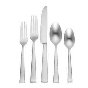 oneida f149065a satin lewin 65 piece fine flatware set, service for 12