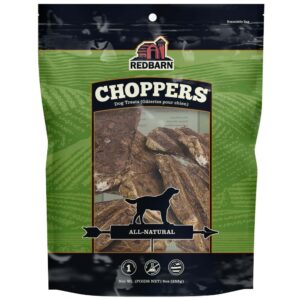 Redbarn Choppers Beef Lung Dog Chews, Natural, Made in USA, High-Protein Low-Fat, Grain-Free, Single Ingredient for All Dog Sizes(Pack of 8)