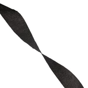 BLACK and WHITE Crepe Paper Streamers (2 Rolls Each Color) MADE IN USA!