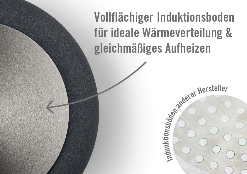 Woll Diamond Lite high rim pan - inductive -, diameter 32 cm, 7 cm high, with removable handle - suitable for all types of stoves, cast aluminum, non-stick coating, oven-safe, anthracite, 1 piece