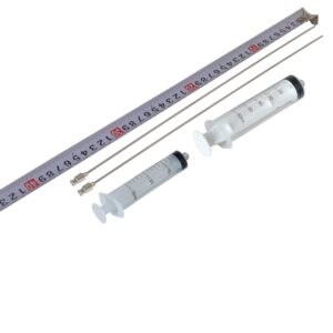 griver super long industrial syringes with 14 gauge 13.5 inch luer lock needle tip,ideal for aquarium planting,dispensing and industrial fluid sampling (2, needle length of 13.5-inch)