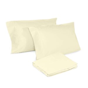 whisper organics pillow cases - 100% organic cotton pillow cases - envelope enclosure type pillowcase set of 2-300 thread count sateen weave - gots certified, natural color (king size)