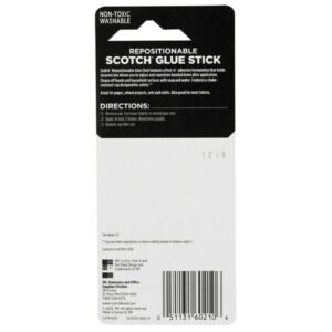 Removable Restickable Glue Stick.49oz, Repositionable Stick (3-Pack)