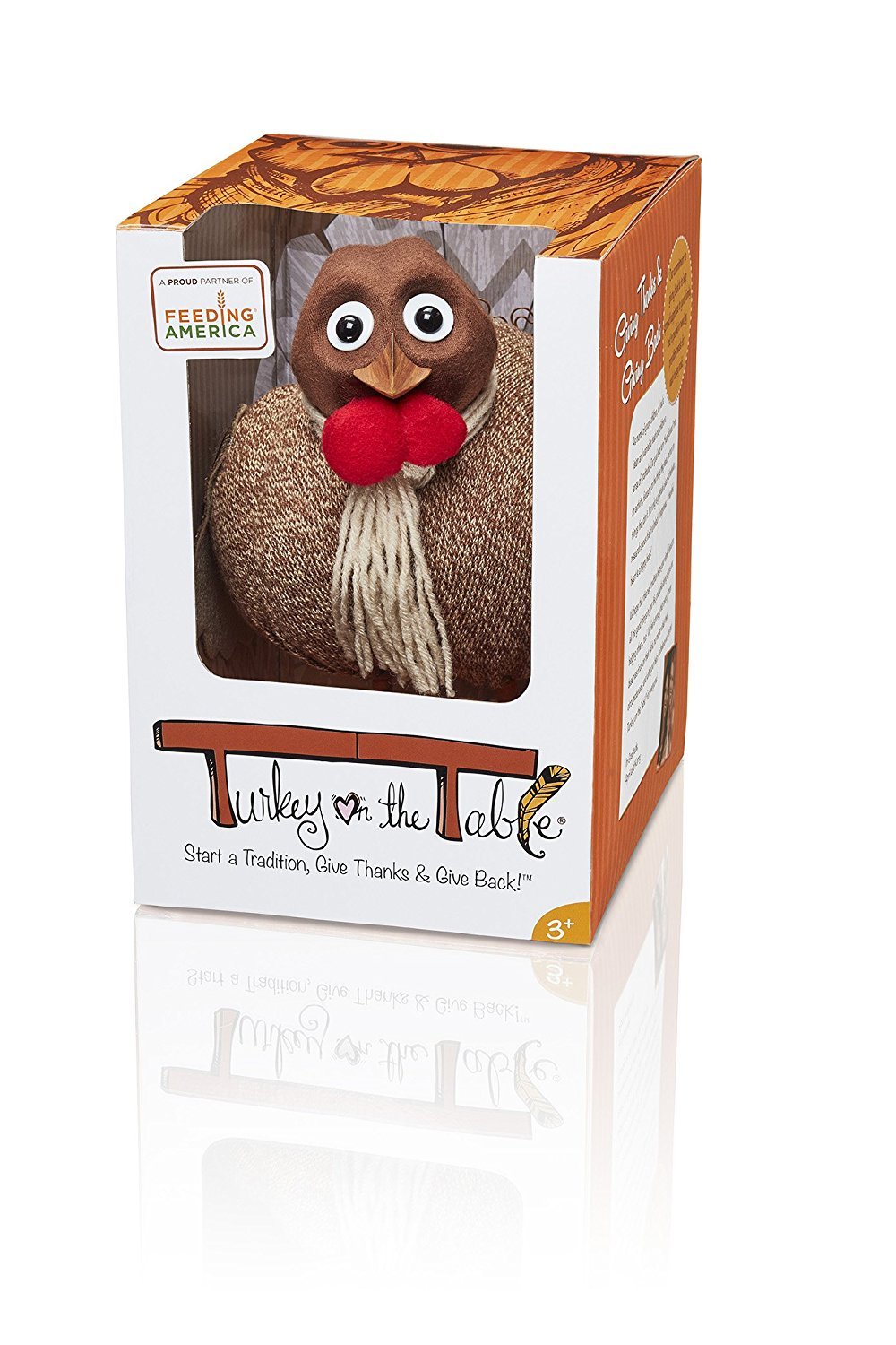 Turkey On The Table Thanksgiving Activity for Kids and Families (Includes Book, Turkey, Pen, & 13 Double Sided Feathers) - Give Thanks & Start a New Holiday Tradition - Doubles as Table Centerpiece